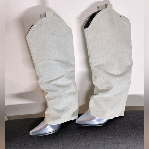 Cider | Shoes | Cowboy Western Faux Leather Knee High Boots Festival ...